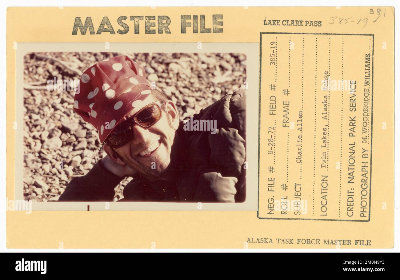 Charlie Allen. Alaska Task Force Photographs Stock Photo - Alamy