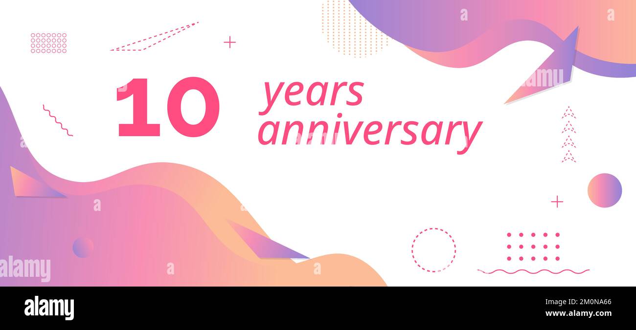 10th anniversary logo, birthday celebration Stock Vector Image & Art ...