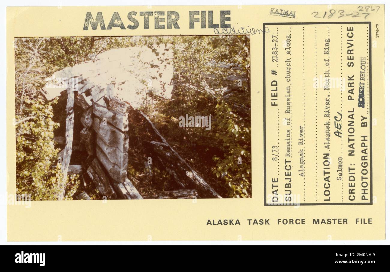 Remains of Russian church along Alagnak River. Alaska Task Force ...