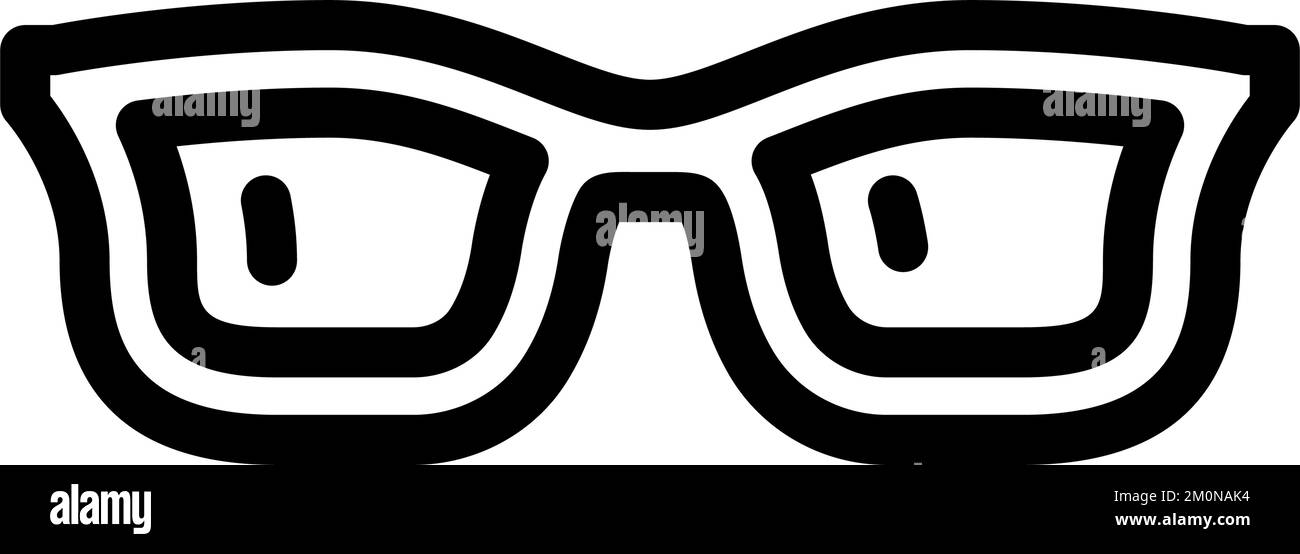 hipster glasses optical line icon vector illustration Stock Vector ...