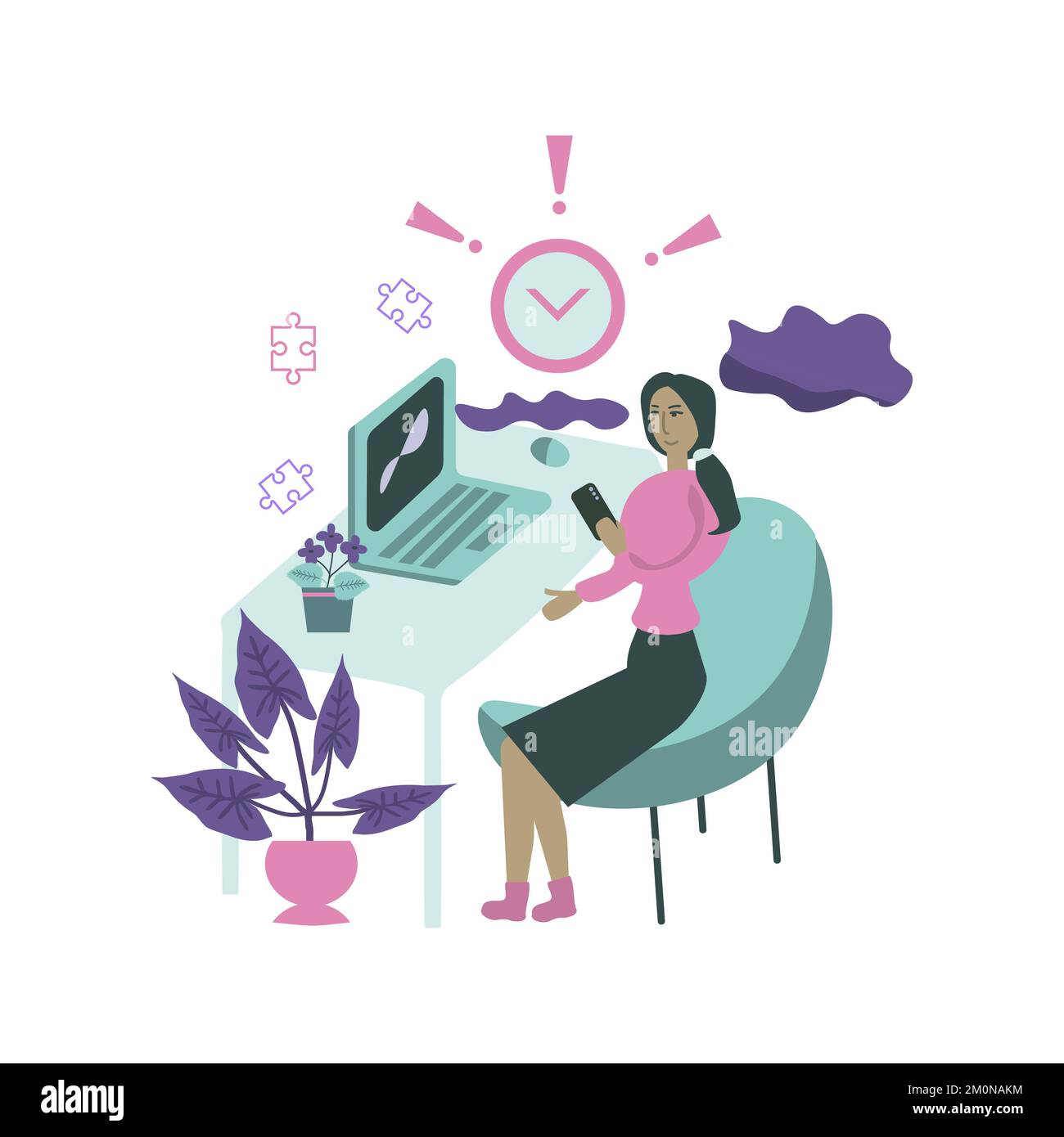 Procrastination Or Time Management Vector Illustration Stock Vector Image And Art Alamy