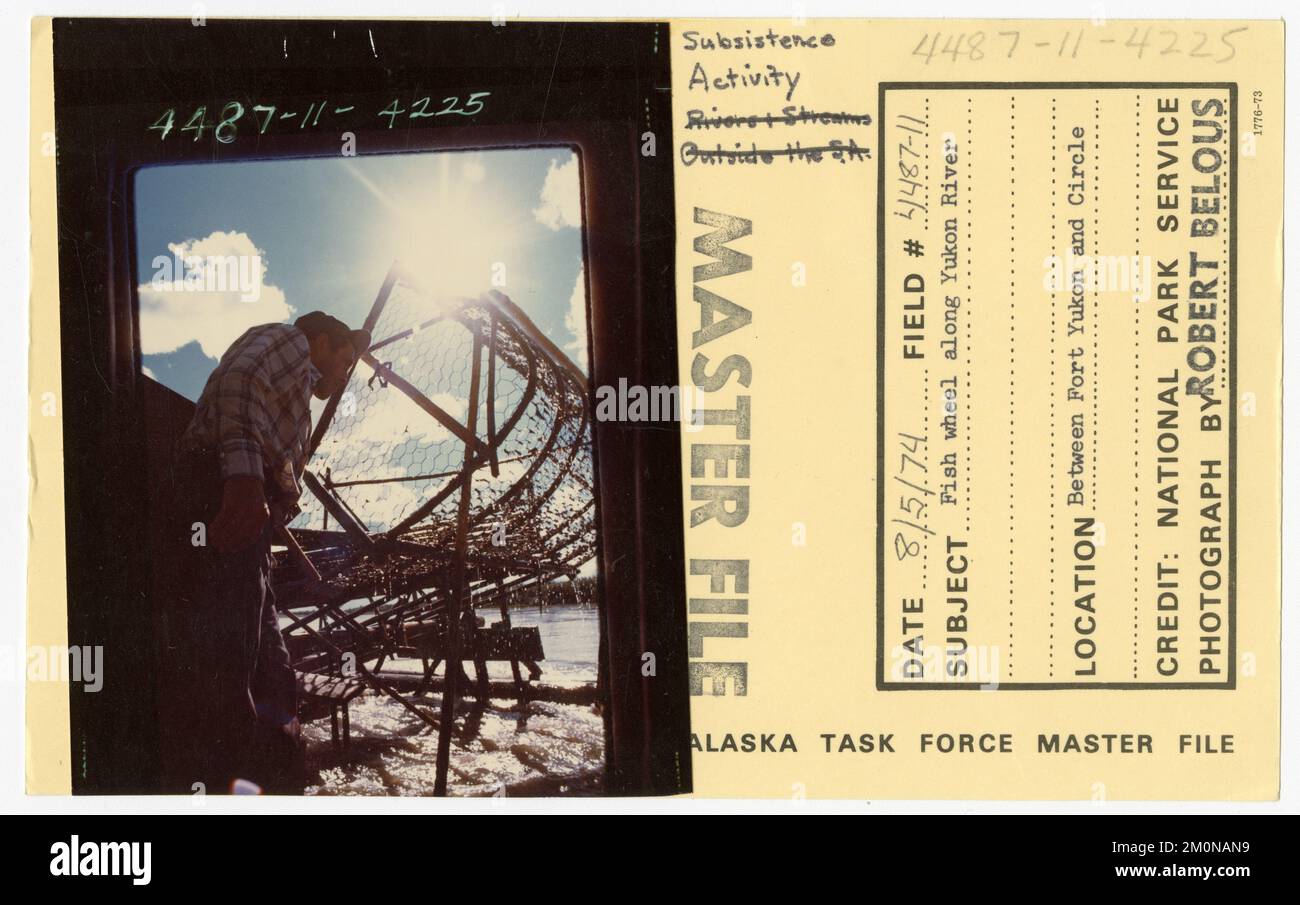 Fish wheel along Yukon River. Alaska Task Force Photographs Stock Photo ...