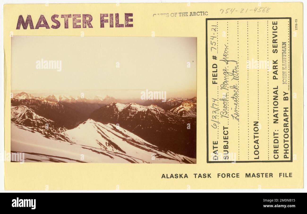 Brooks Range from Limestack Mountain. Alaska Task Force Photographs ...