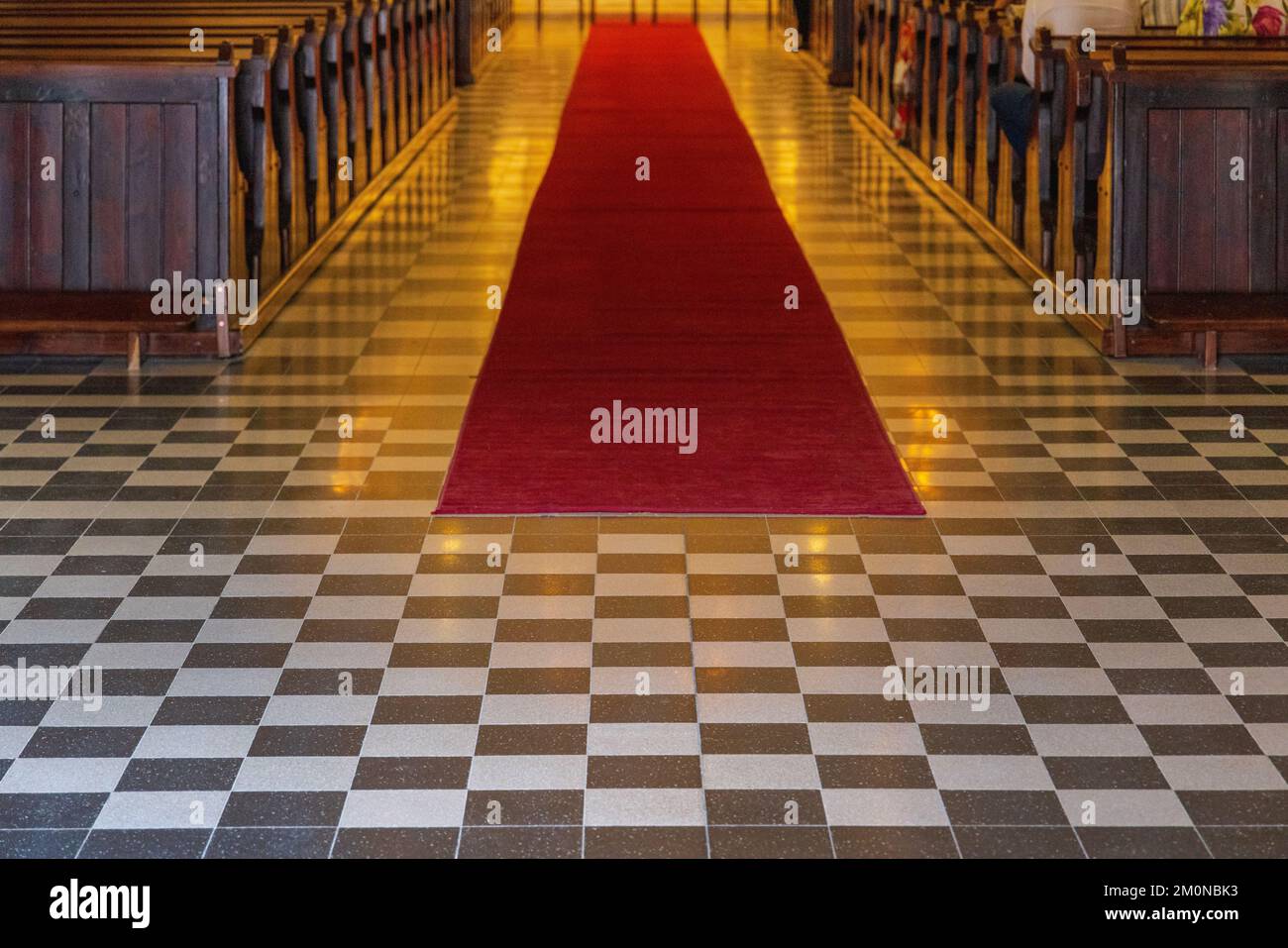 Red checkered tiles hi-res stock photography and images - Alamy