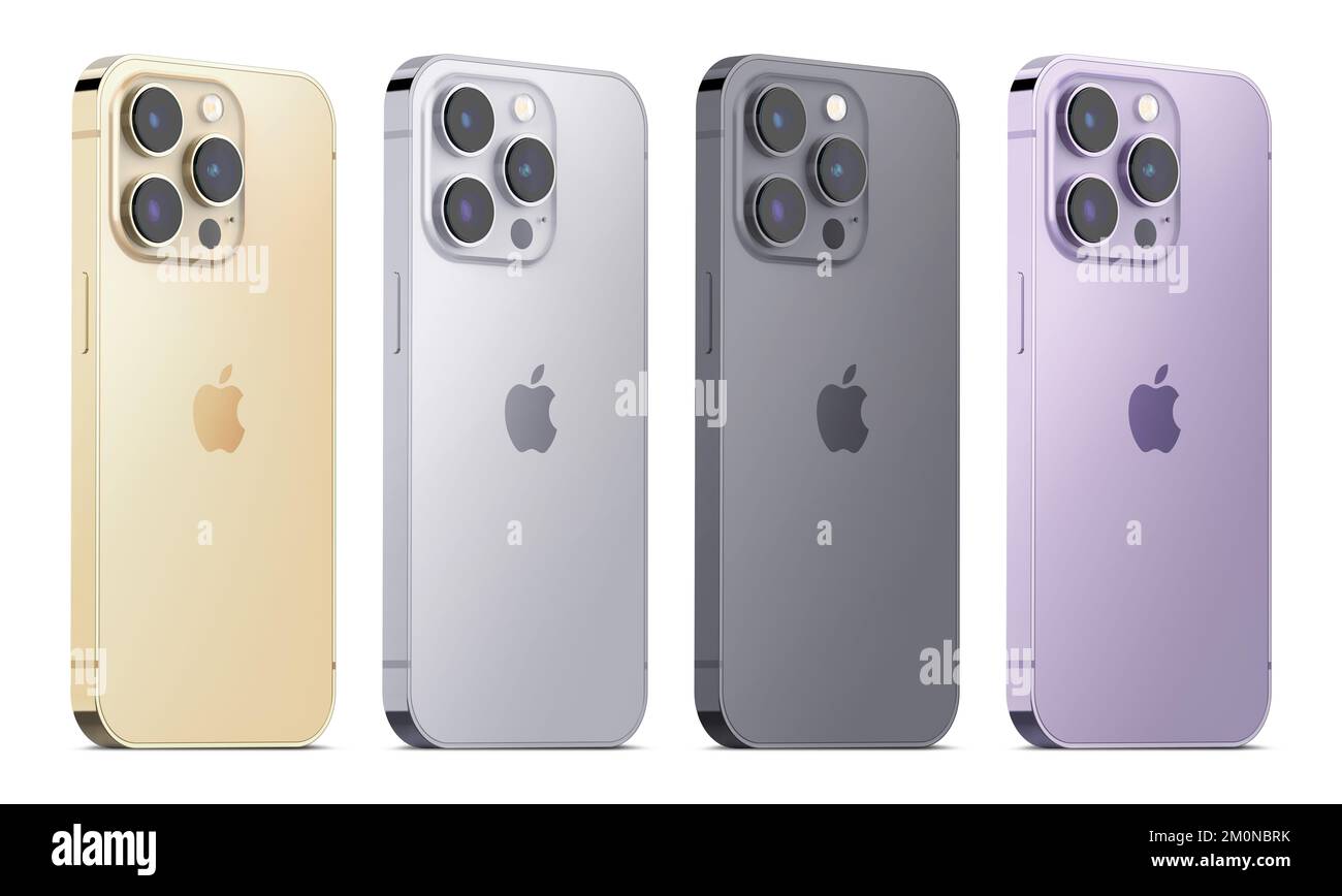 Modern smartphone 14 pro Cut Out Stock Images & Pictures - Alamy