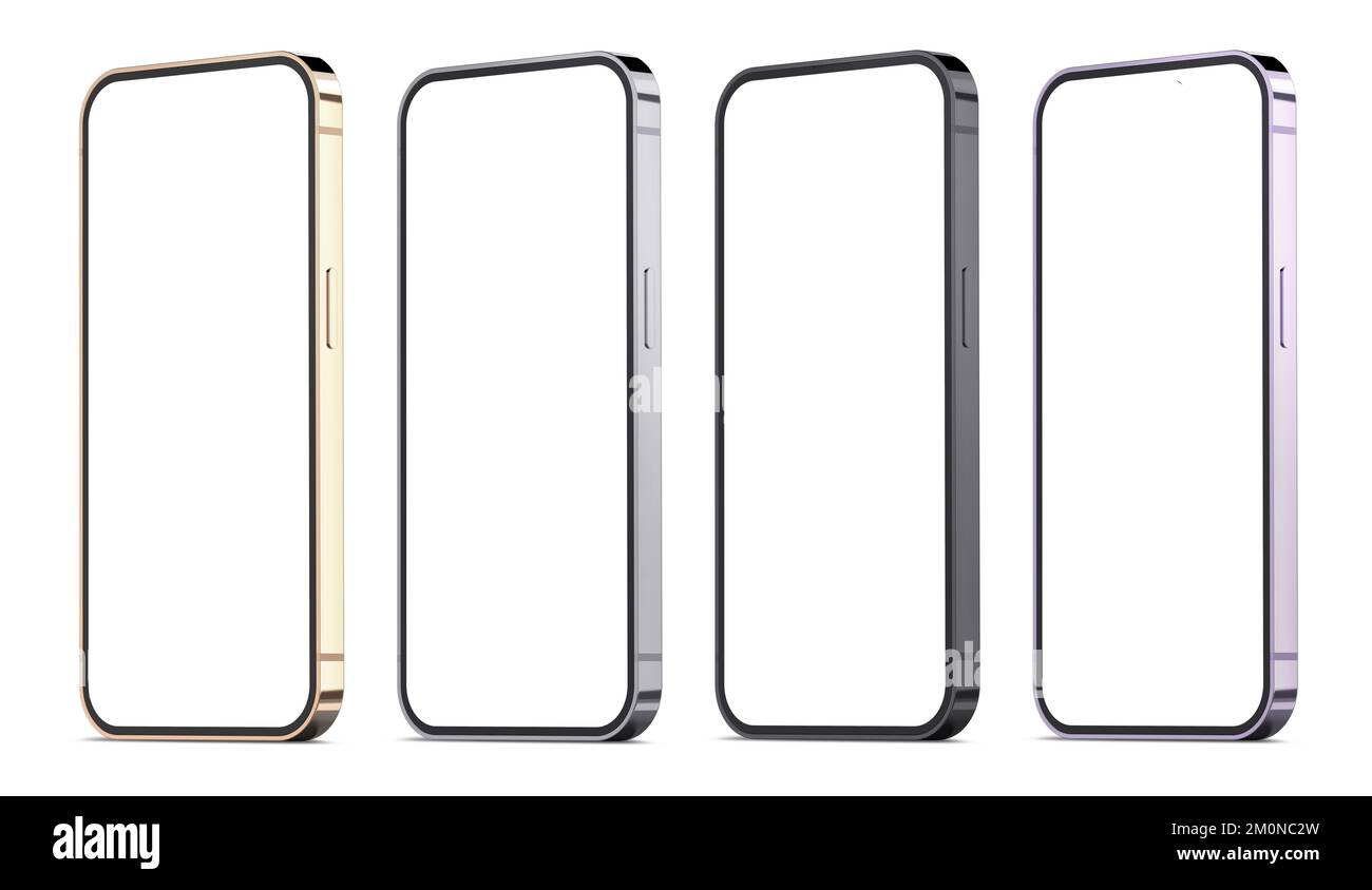 Smartphones design, template, isolated. Mockup Stock Photo - Alamy