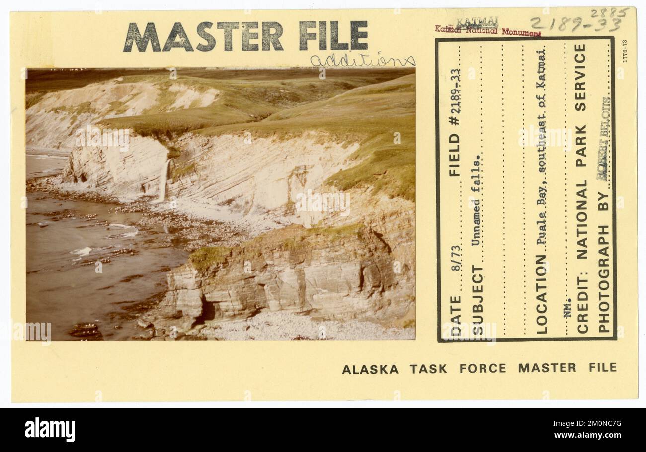 Unnamed falls. Alaska Task Force Photographs Stock Photo - Alamy