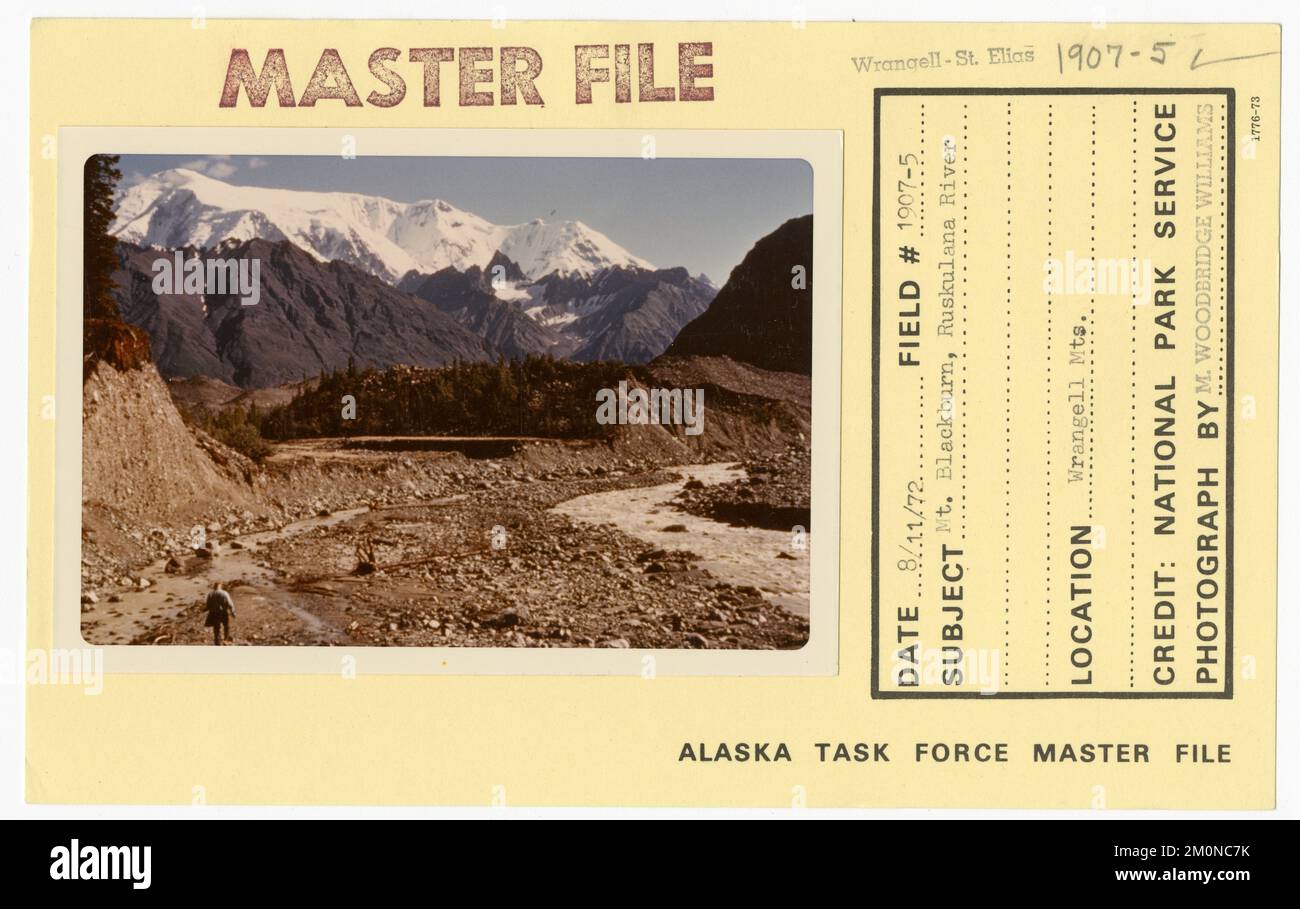 Mount Blackburn, Ruskulana River. Alaska Task Force Photographs Stock ...