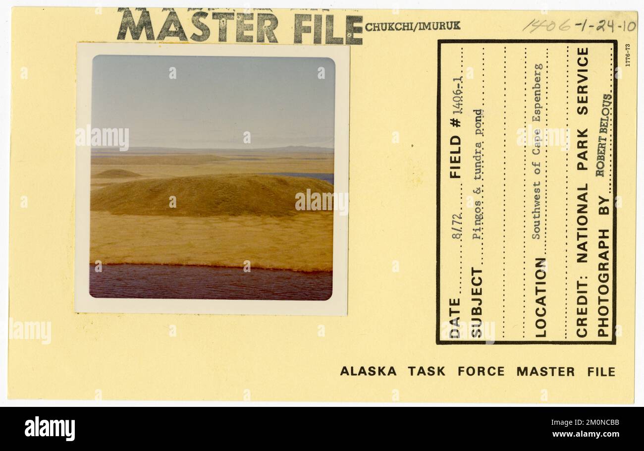 Pingos and tundra pond. Alaska Task Force Photographs Stock Photo - Alamy