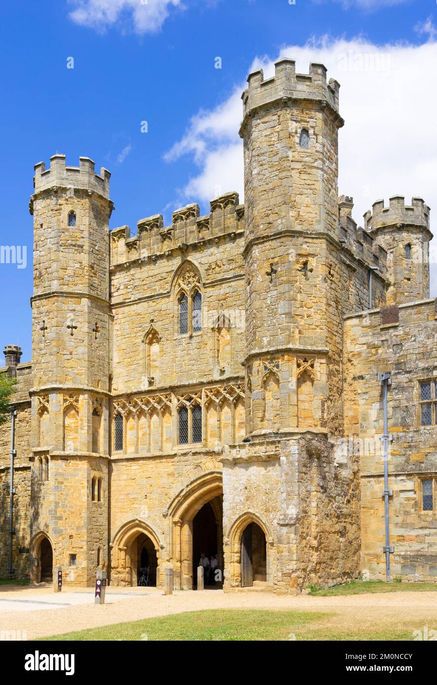Battle East Sussex south face of Battle Abbey great gatehouse built ...