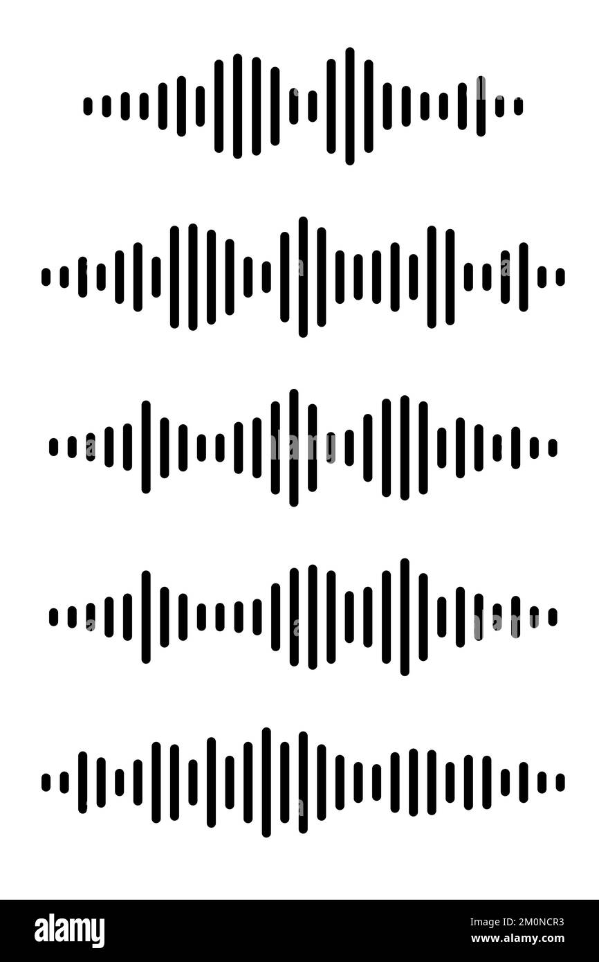 Audio wave. icon sound song. podcast set waves. Symbols on transparent ...