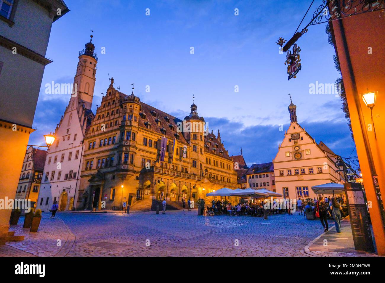 Rathaus, Marktplatz, Rothenburg ob der Tauber, Bayern, Deutschland ...