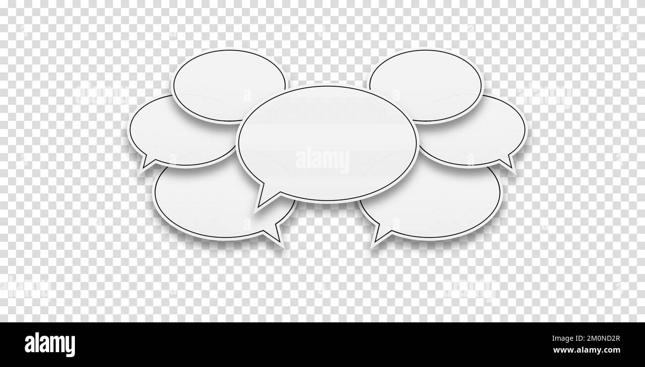 Set of speech bubbles icons. Communication between people, a kind of ...