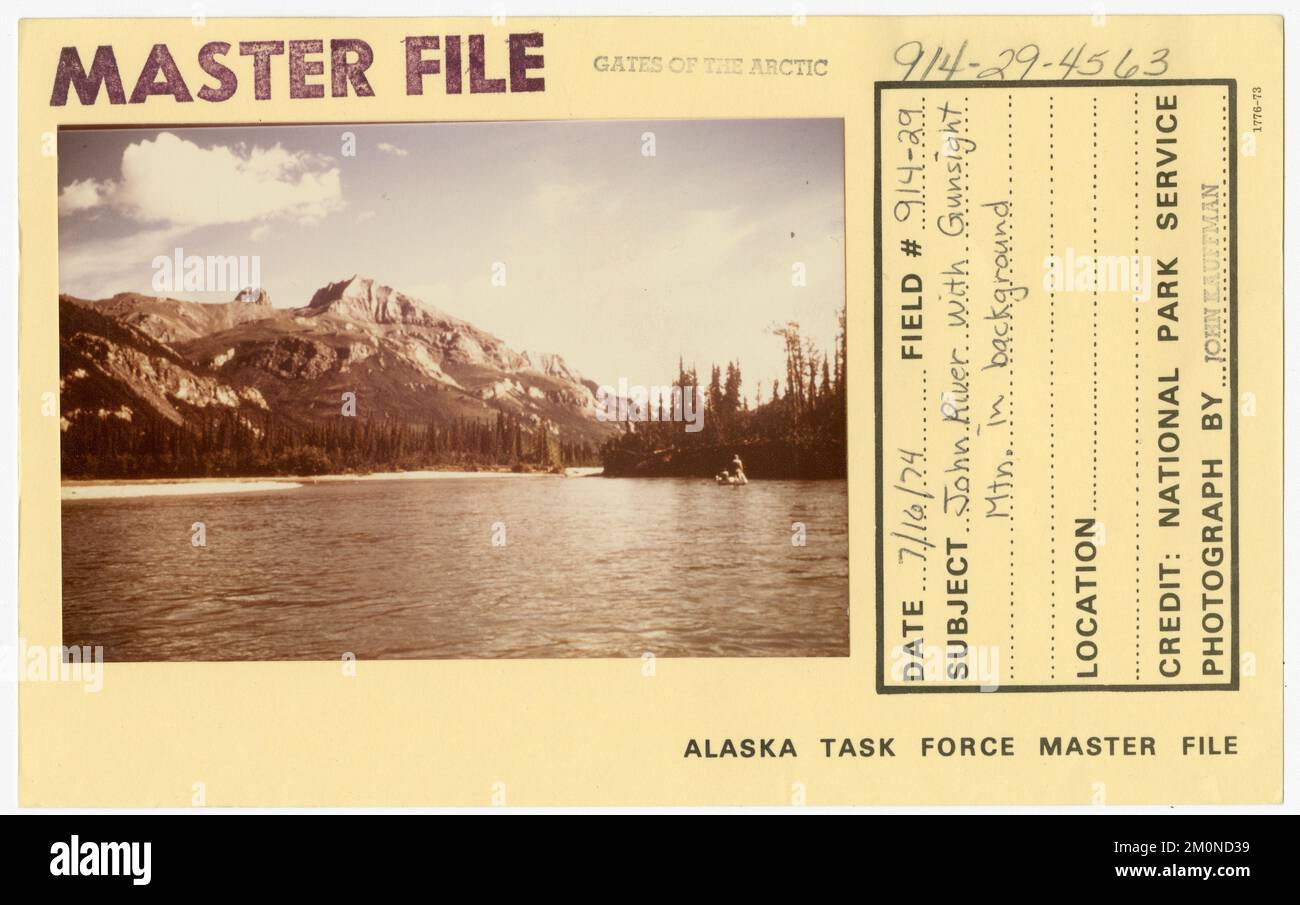 John River with Gunsight Mountain in background. Alaska Task Force ...