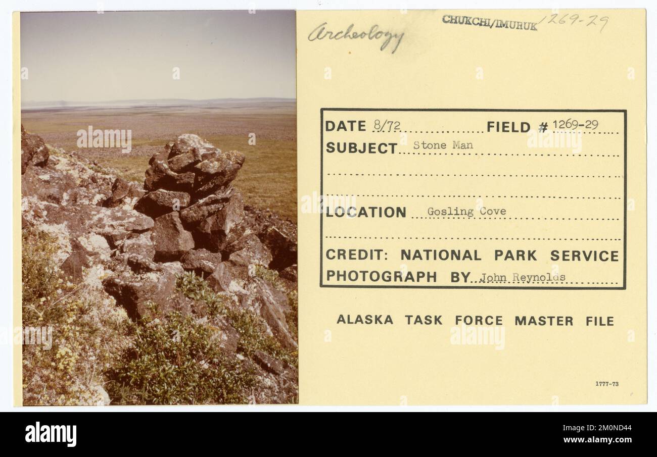 Stone man. Alaska Task Force Photographs Stock Photo - Alamy
