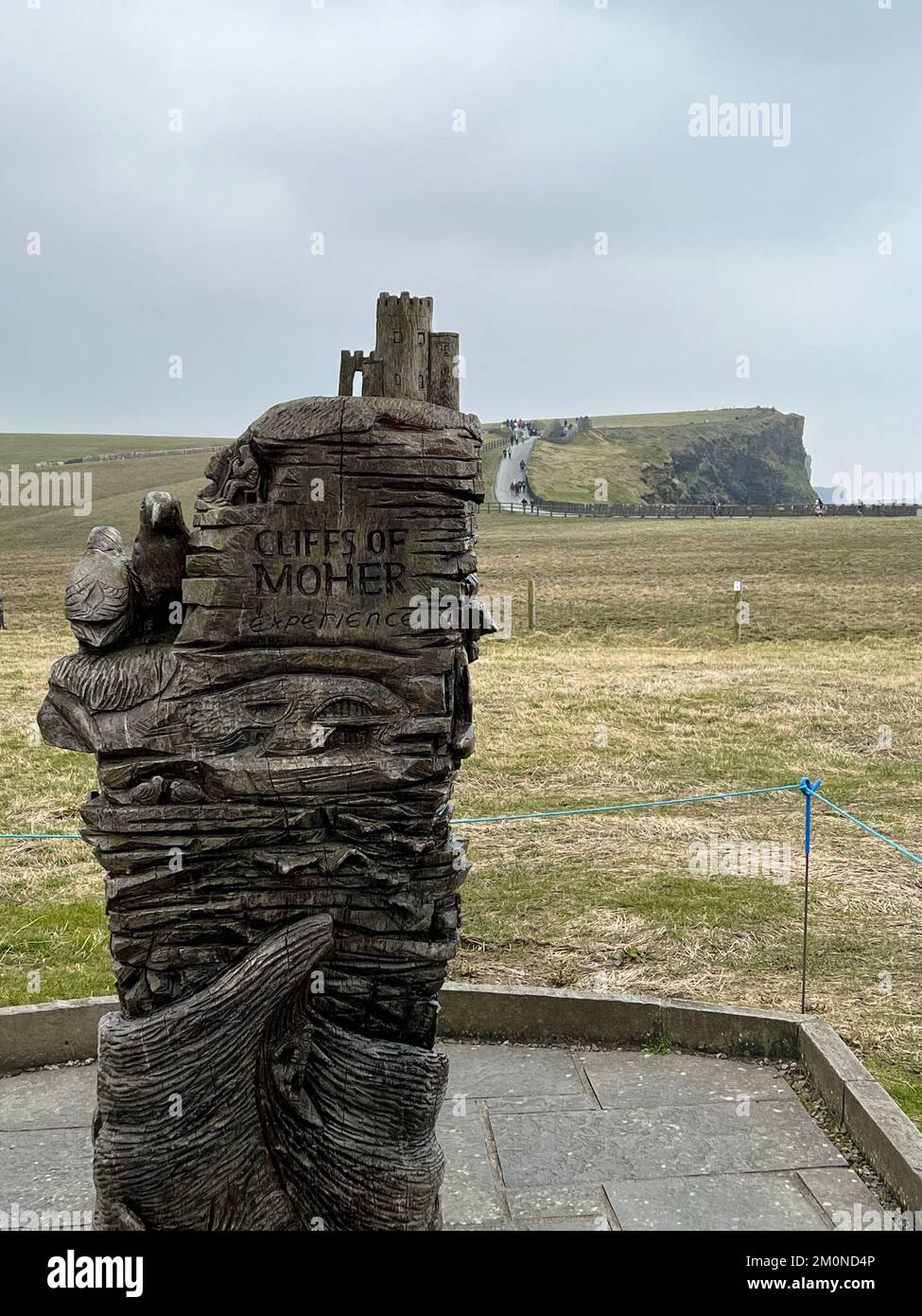 Entry statue of The Cliffs of Moher in County Claire, Ireland Stock ...