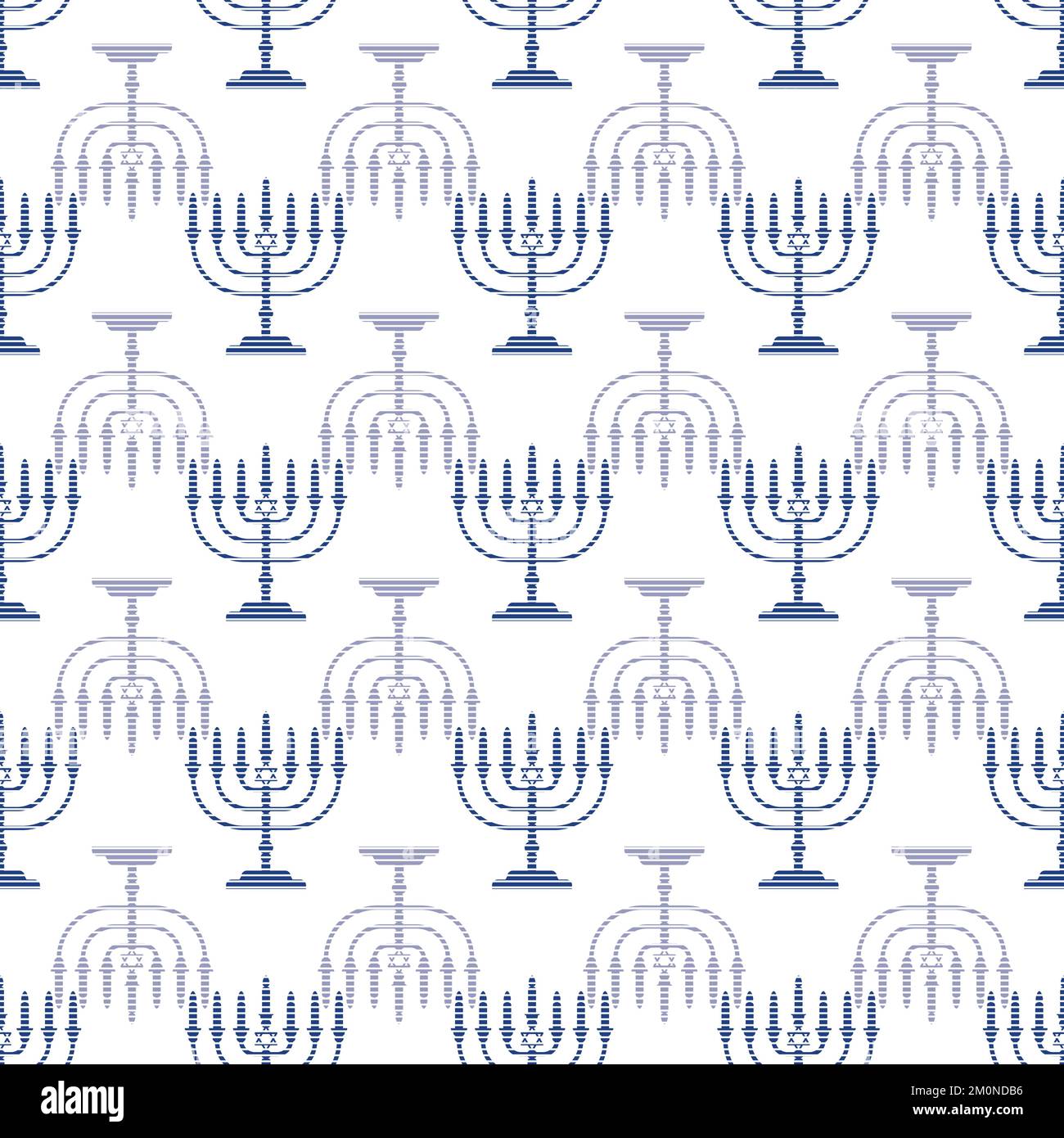 Vector White Menorahs textured repeat pattern background design Stock ...