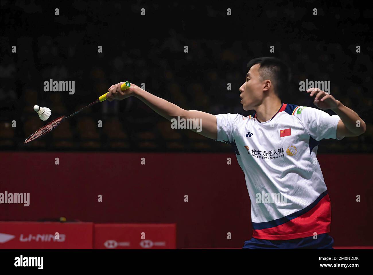 Lu Guang Zu of China seen in action during the Badminton Men's Single ...