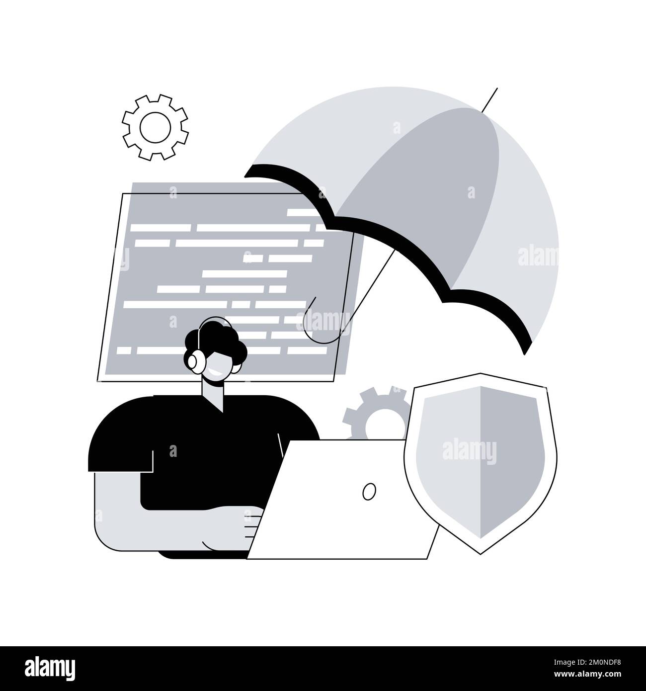 Cyber insurance abstract concept vector illustration. Cyber-insurance ...