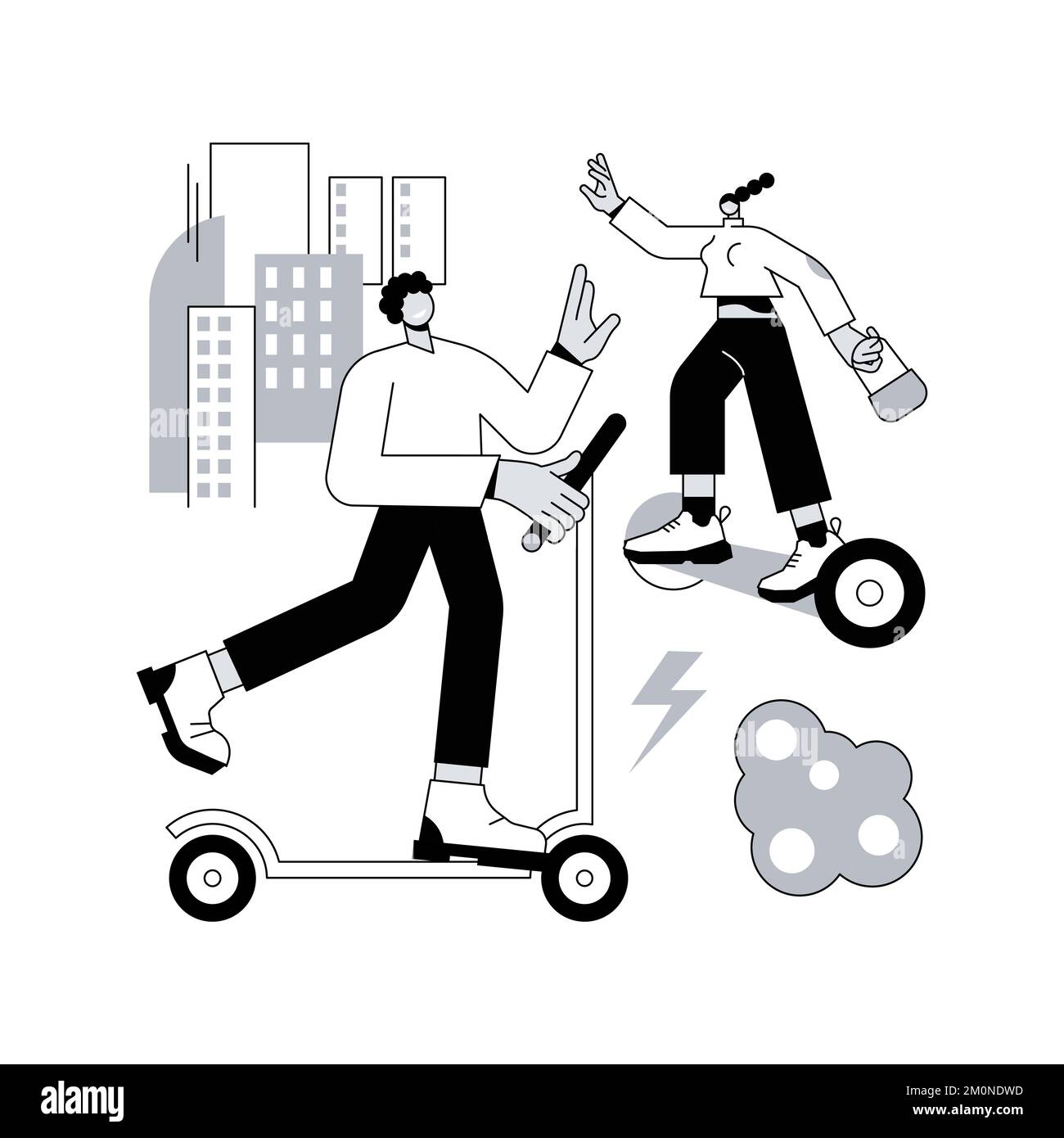 Urban electric transport abstract concept vector illustration. Rental ...