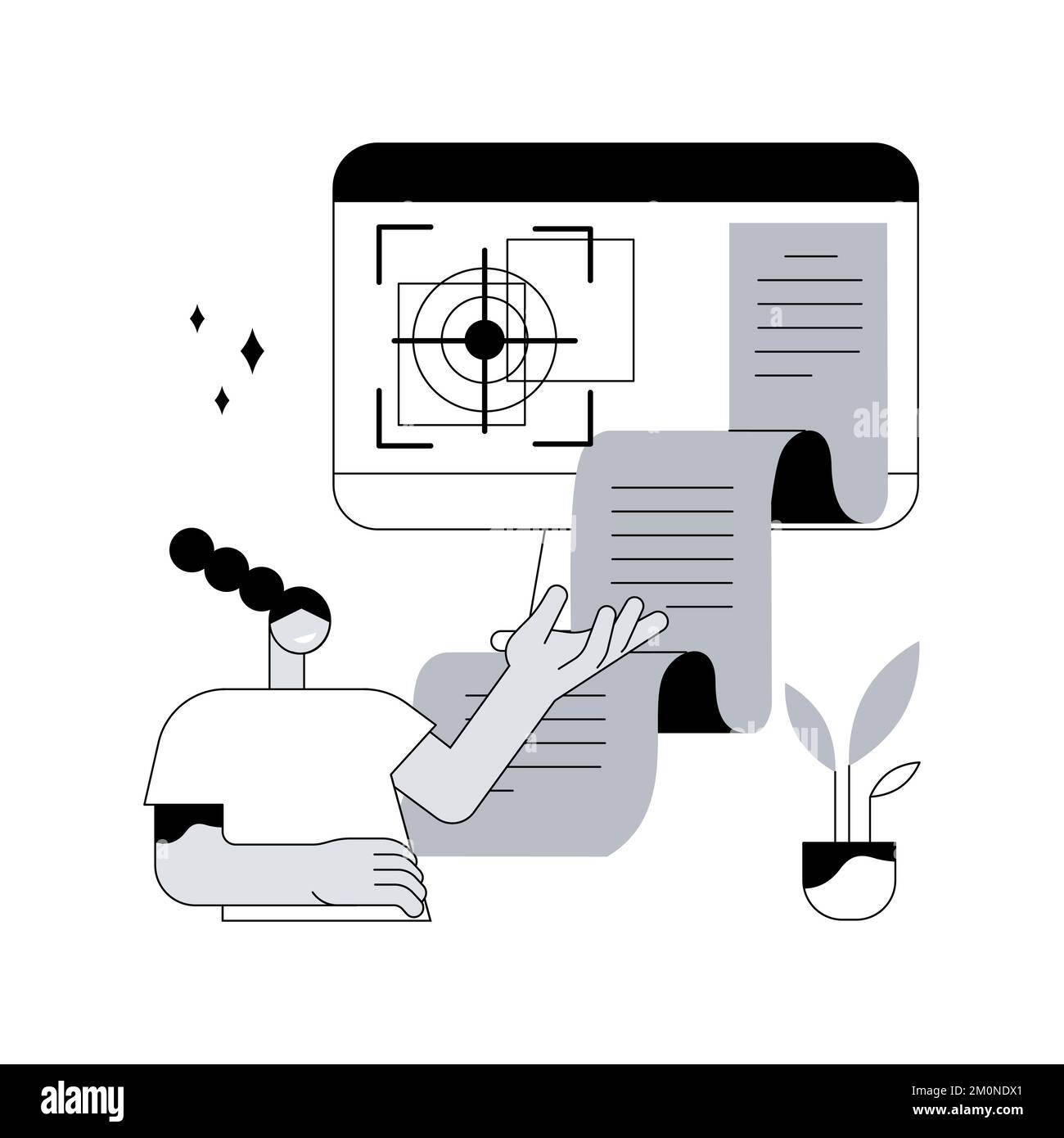 Vision and scope document abstract concept vector illustration. Vision ...