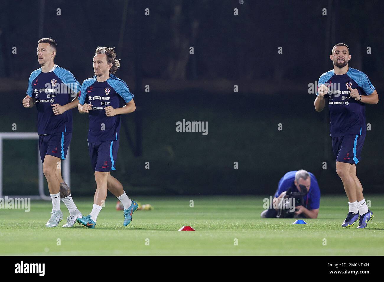 Doha, Qatar, December 07, 2022.Ivan Perisic, Luka Modric, Mateo Kovacic ...