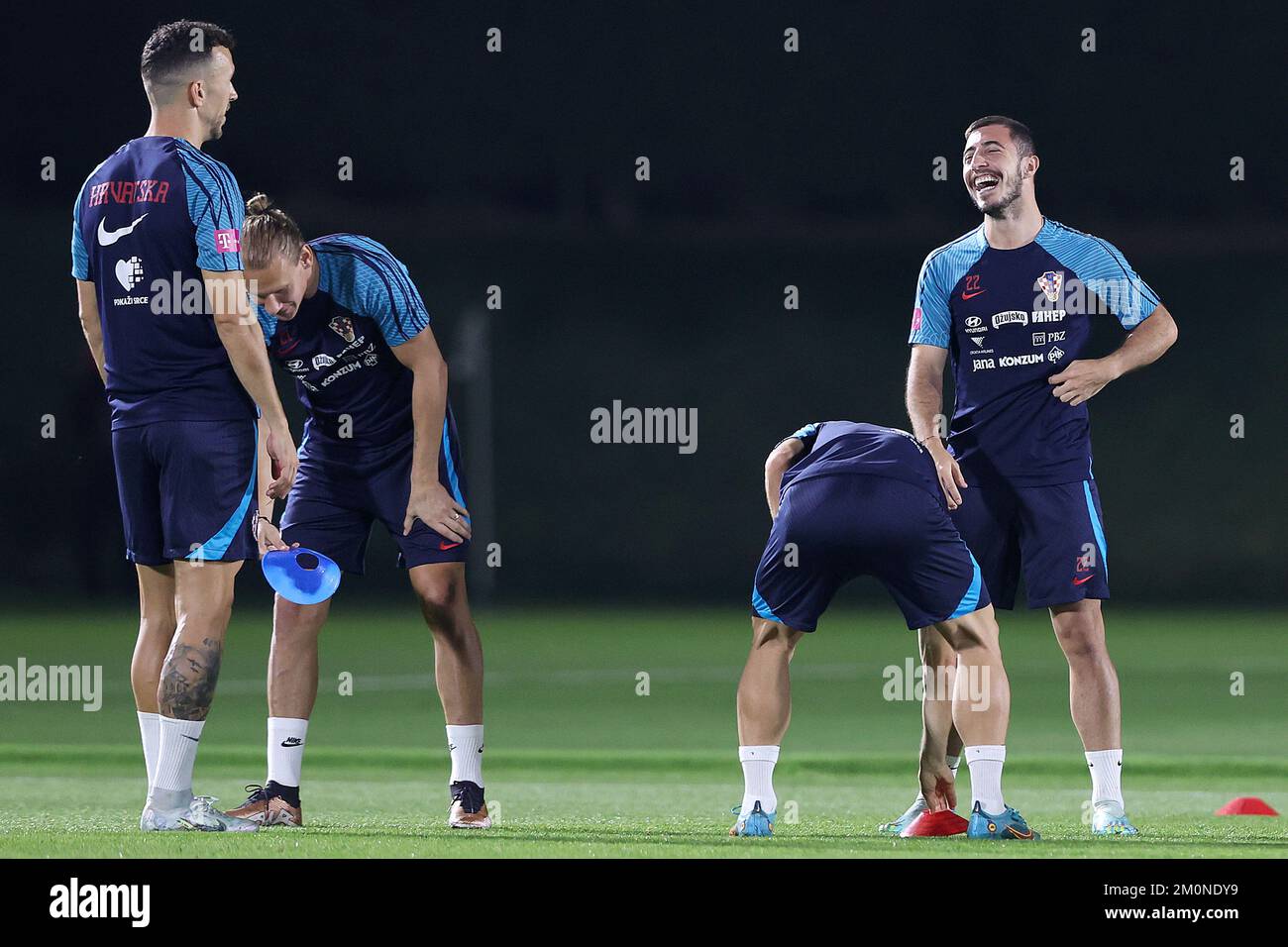 Doha, Qatar, December 07, 2022.Ivan Perisic, Domagoj Vida, Luka Modric ...