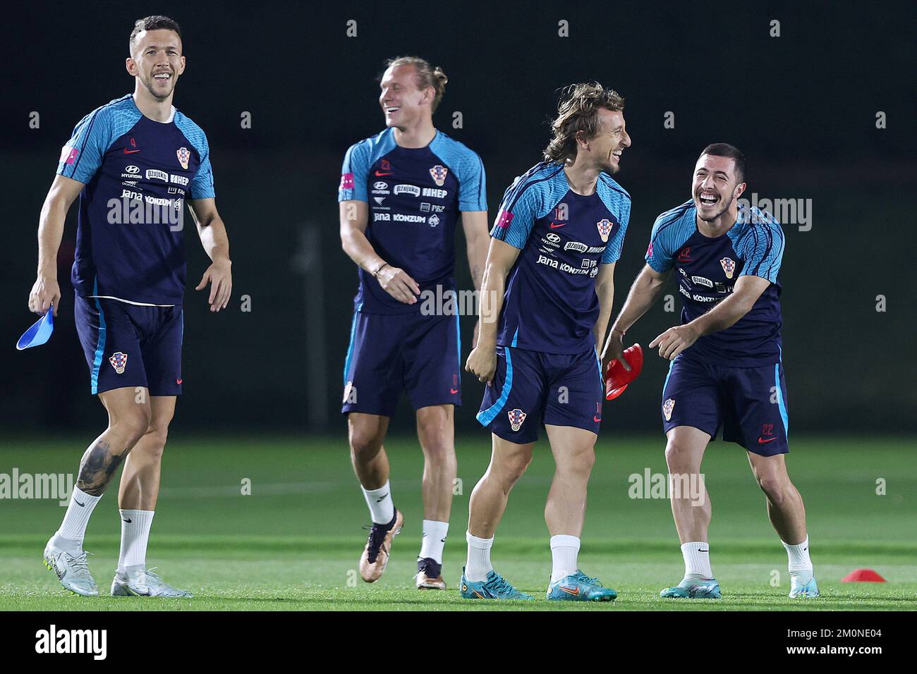 Doha, Qatar, December 07, 2022.Ivan Perisic, Domagoj Vida, Luka Modric ...
