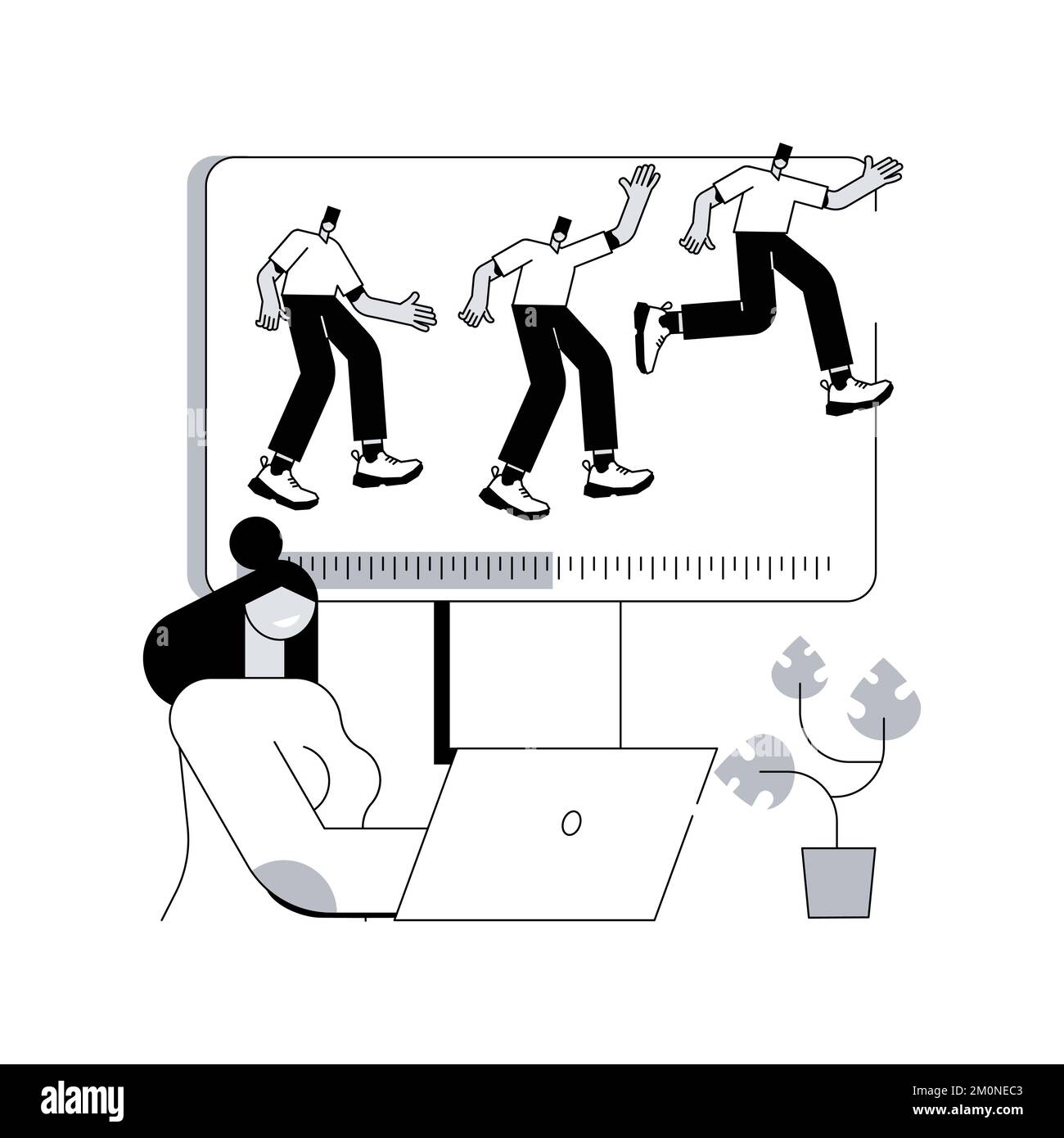 Computer animation abstract concept vector illustration. Animation ... Computer animation abstract concept vector illustration. Animation ...
