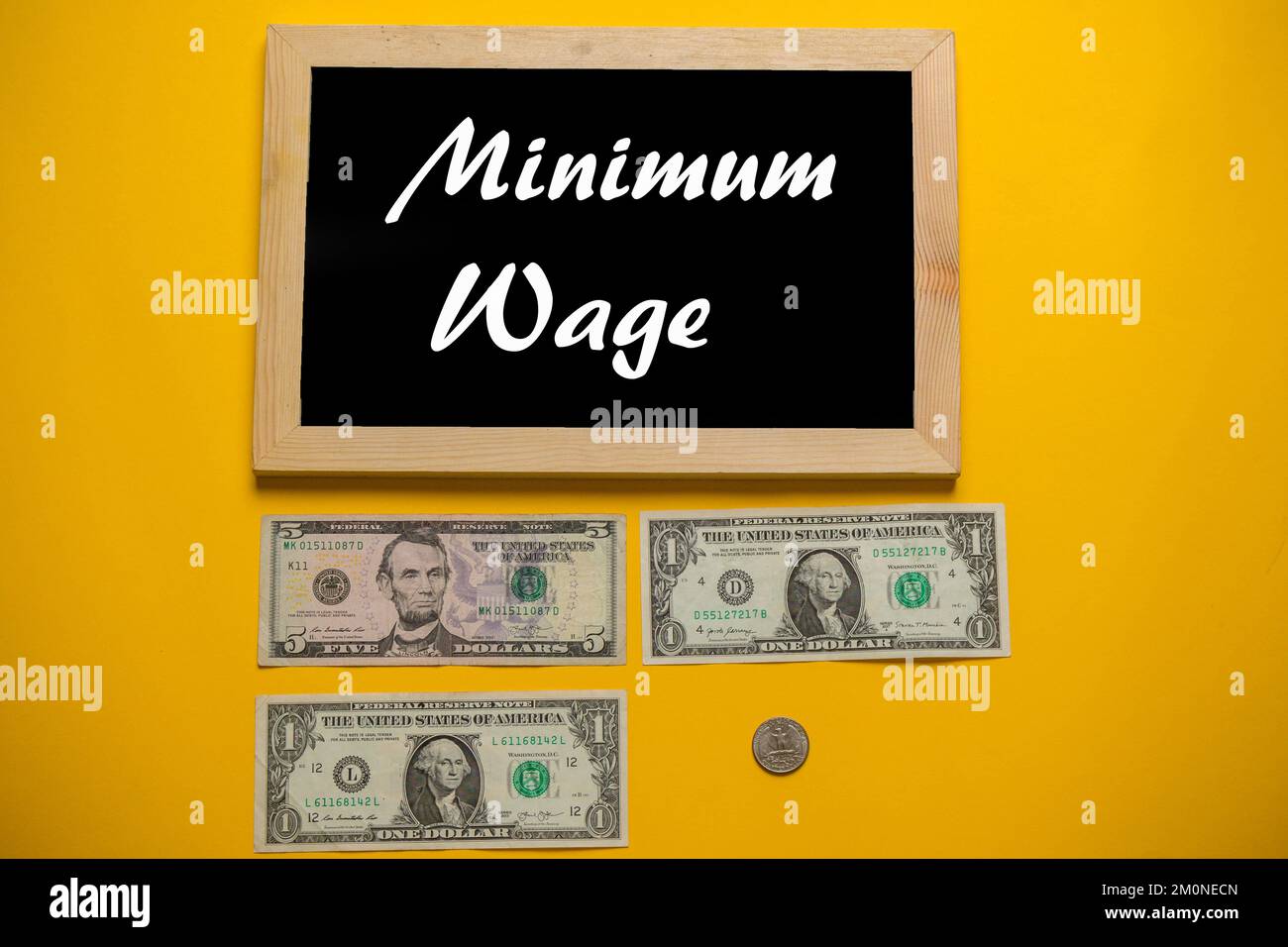 The Minimum Wage in Indiana at $7.25 per hour Stock Photo - Alamy