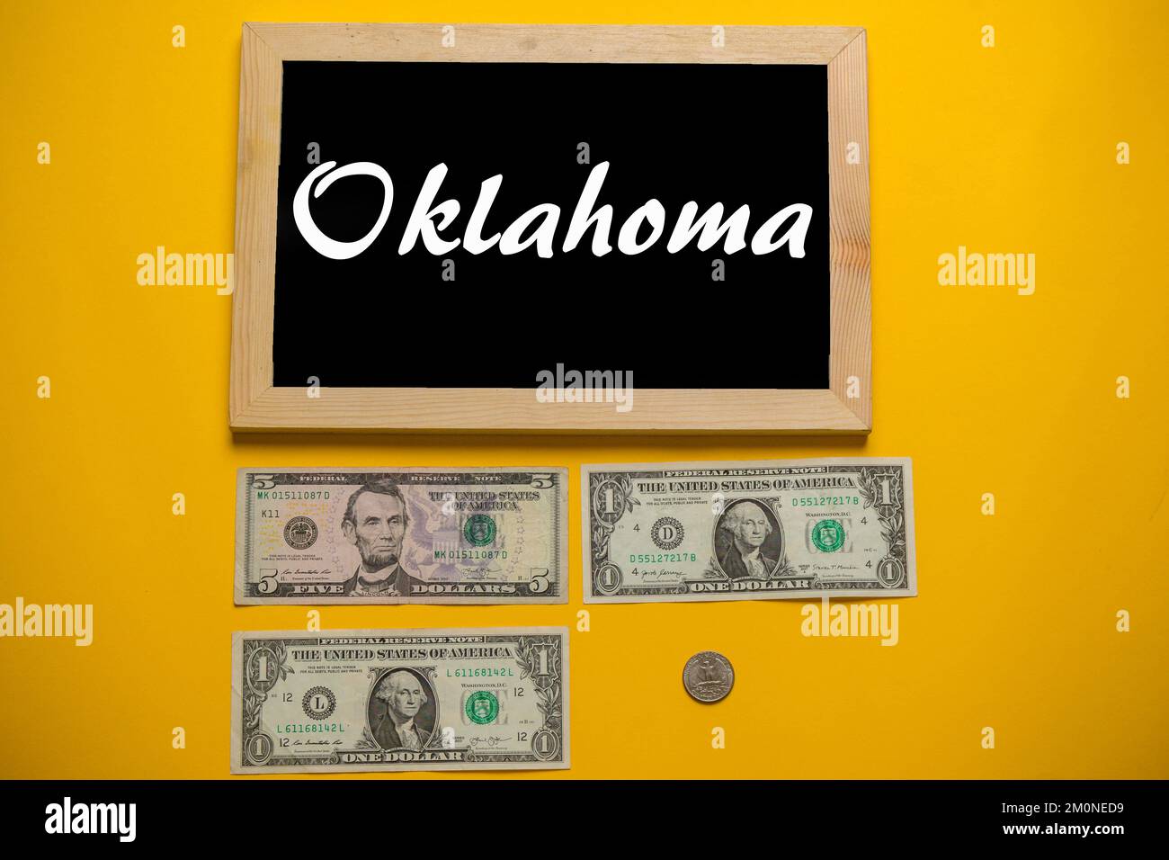The Minimum Wage in Oklahoma at $7.25 per hour Stock Photo - Alamy
