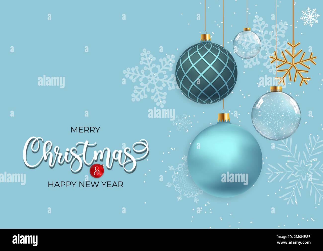 Merry Christmas and Happy New Year Greeting Card. EPS10 Stock Vector ...