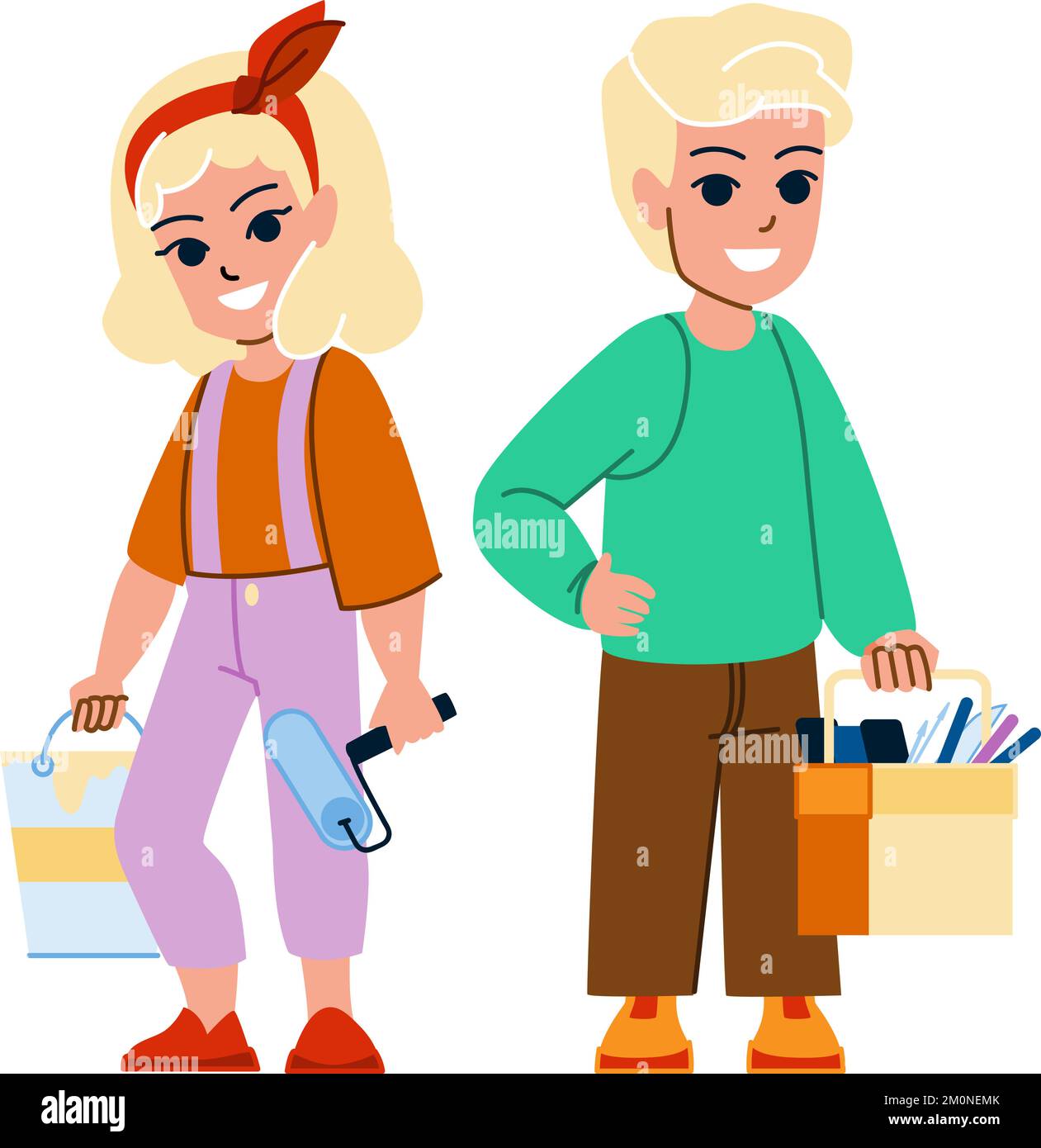 builder kid vector Stock Vector Image & Art - Alamy