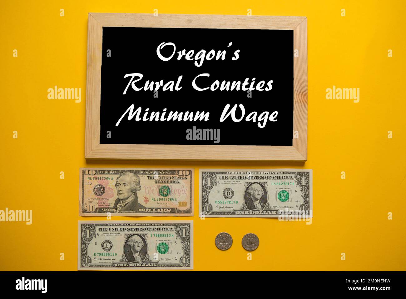The Minimum Wage in Oregon's Rural Counties at $12.50 per hour Stock ...