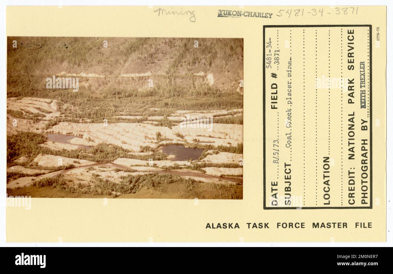 Coal Creek placer mine. Alaska Task Force Photographs Stock Photo - Alamy