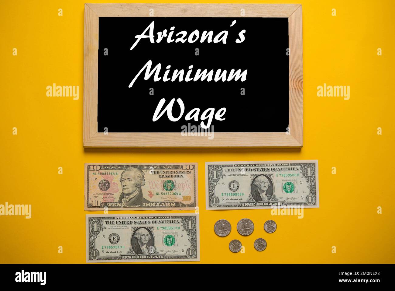 The Minimum Wage in Arizona at $12.80 per hour Stock Photo - Alamy