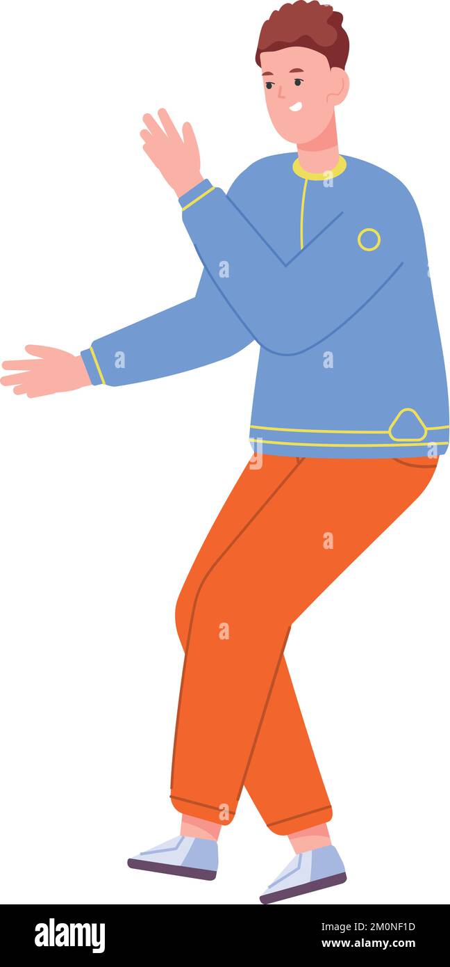 Happy young man dancing. Celebrating active person isolated on white ...