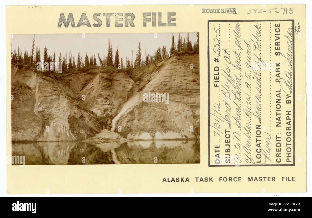 Sand bluffs at W. to N. Great Bend East portion of Ambler River A-5 ...