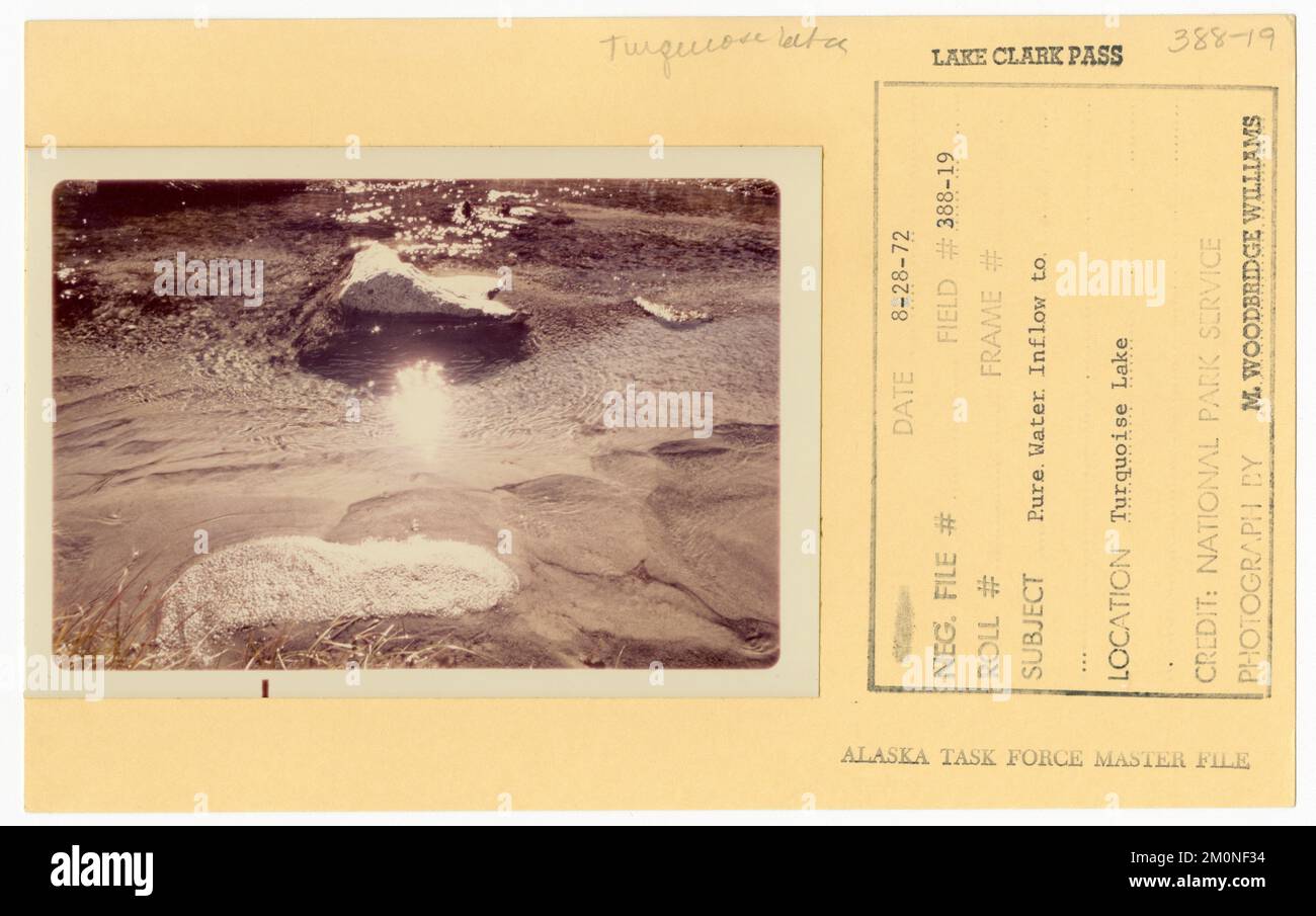 Pure water inflow to Turquoise Lake. Alaska Task Force Photographs ...
