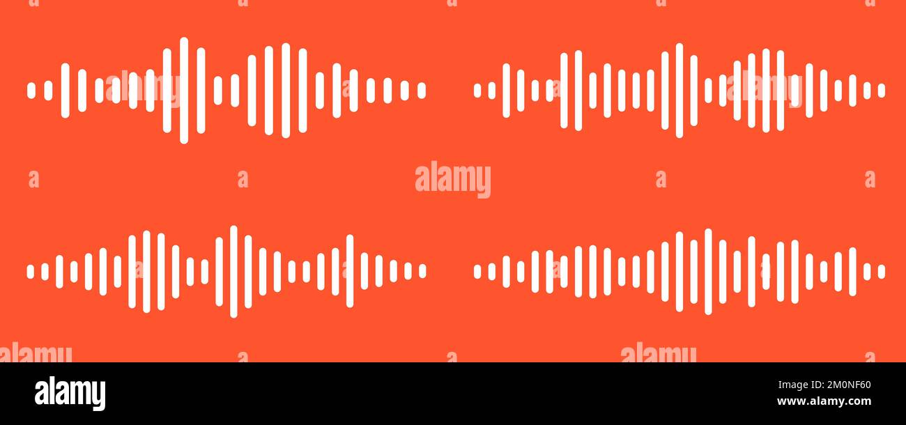 Audio wave. icon sound song. podcast set waves. Symbols on transparent ...