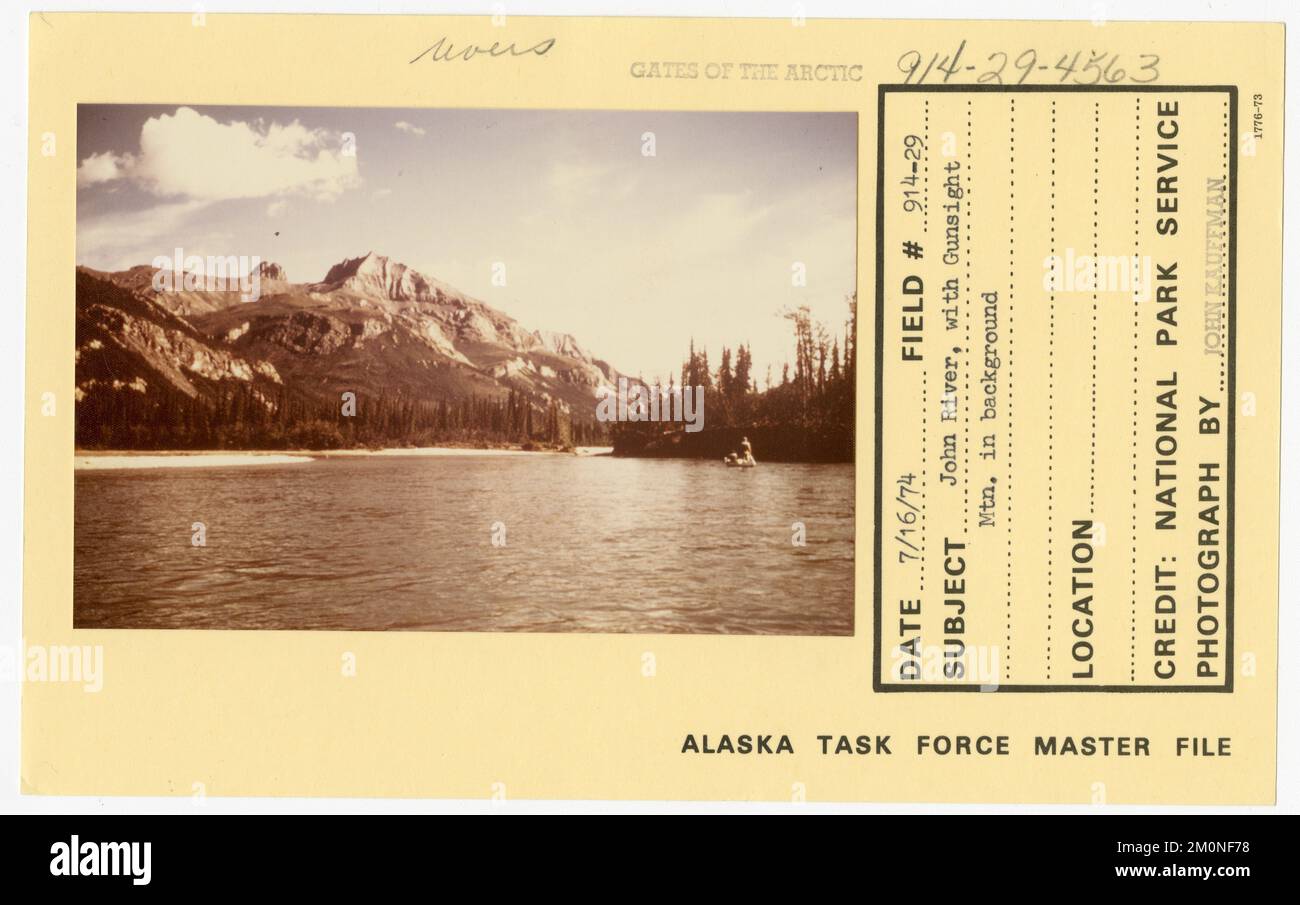 John River, with Gunsight Mountain in background. Alaska Task Force ...