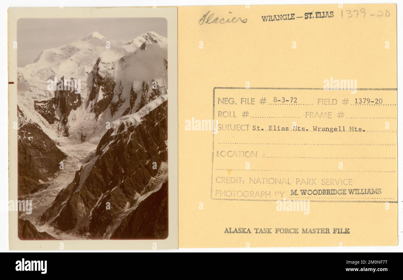 Saint Elias Mountains Wrangell Mountains. Alaska Task Force Photographs ...