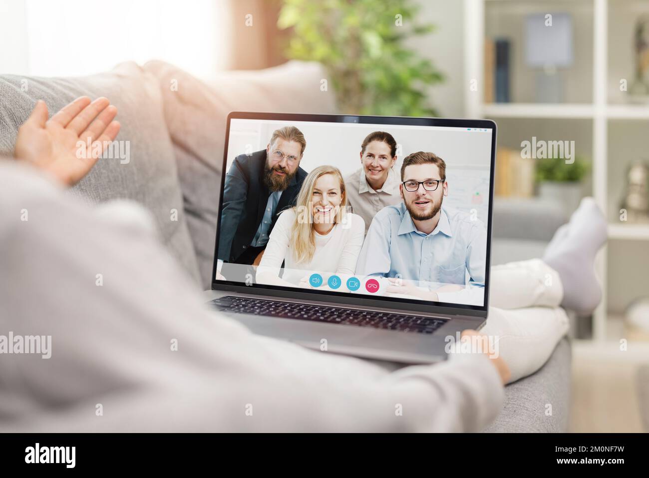 Video meeting illustration hi-res stock photography and images - Alamy