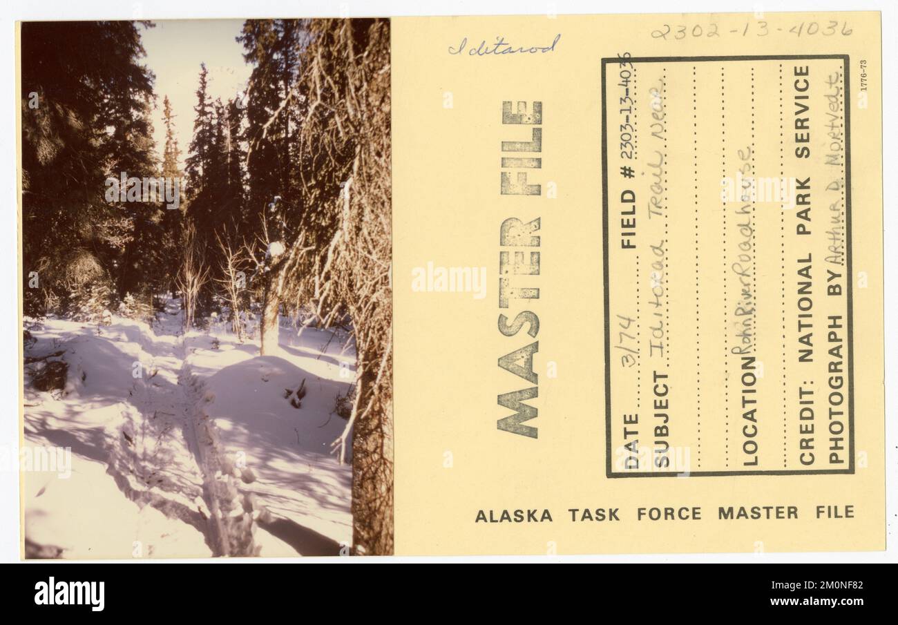 Iditarod trail near Rohn River roadhouse. Alaska Task Force Photographs ...