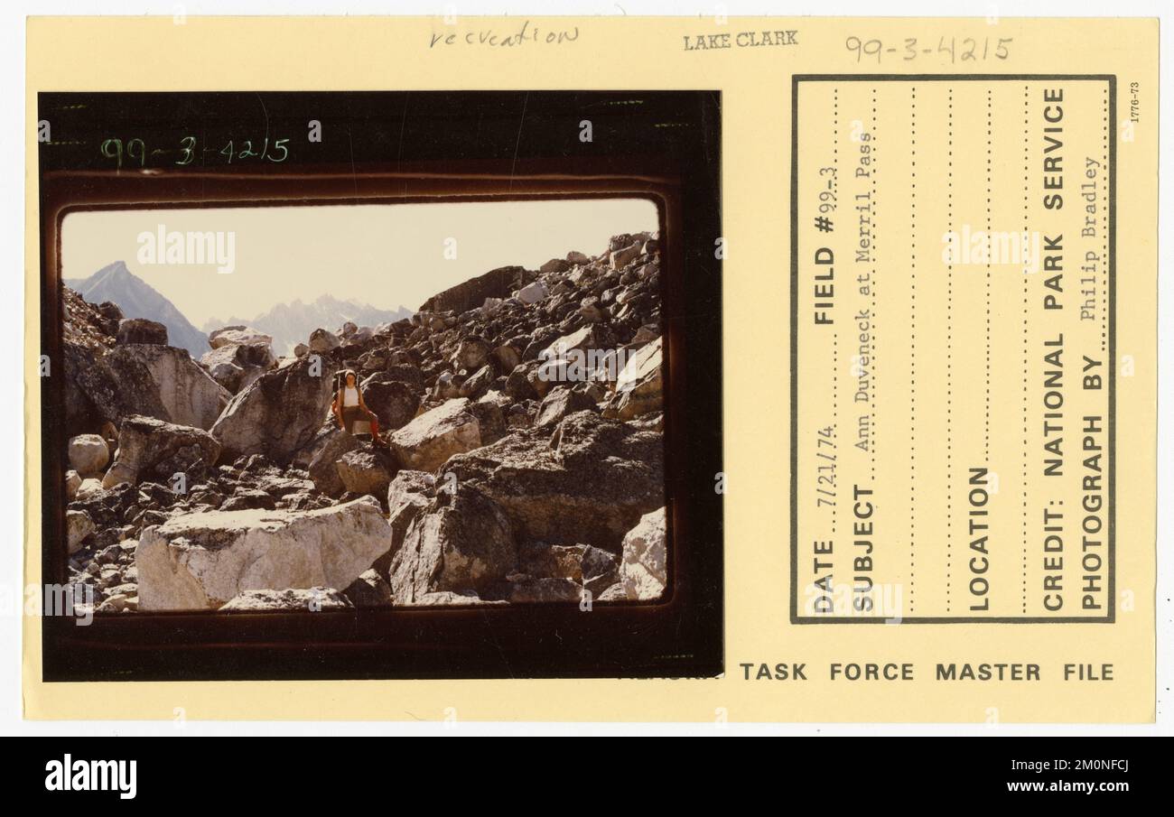Ann Duveneck at Merrill Pass. Alaska Task Force Photographs Stock Photo ...