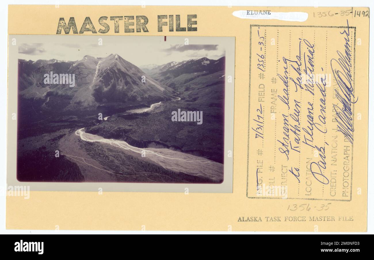 Stream leading to Kathleen Lakes. Alaska Task Force Photographs Stock ...