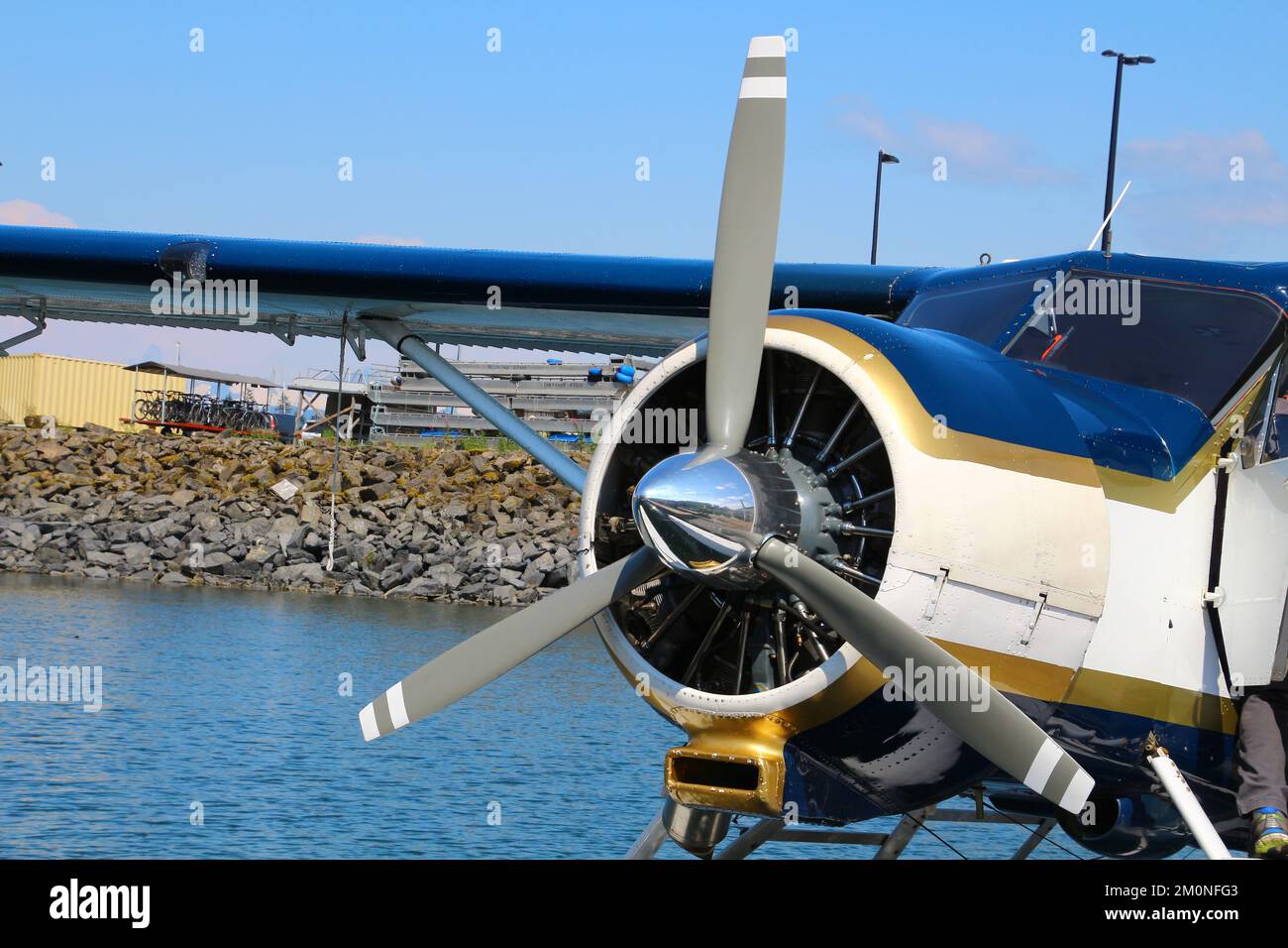 Seaplane in the harbor of the small town of Petersburg, Alaska, United ...