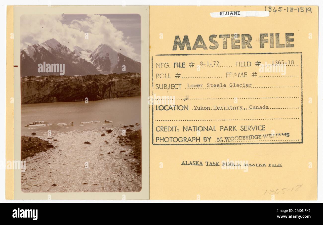 Lower Steele Glacier. Alaska Task Force Photographs Stock Photo - Alamy