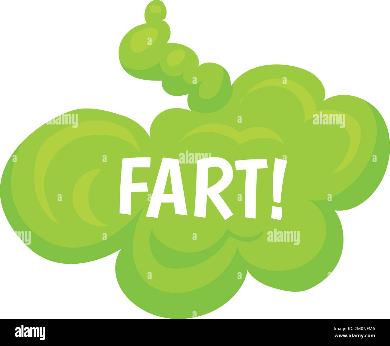Fart Smell Stinky Green Cloud Cartoon Effect Isolated On White Background Stock Vector Image