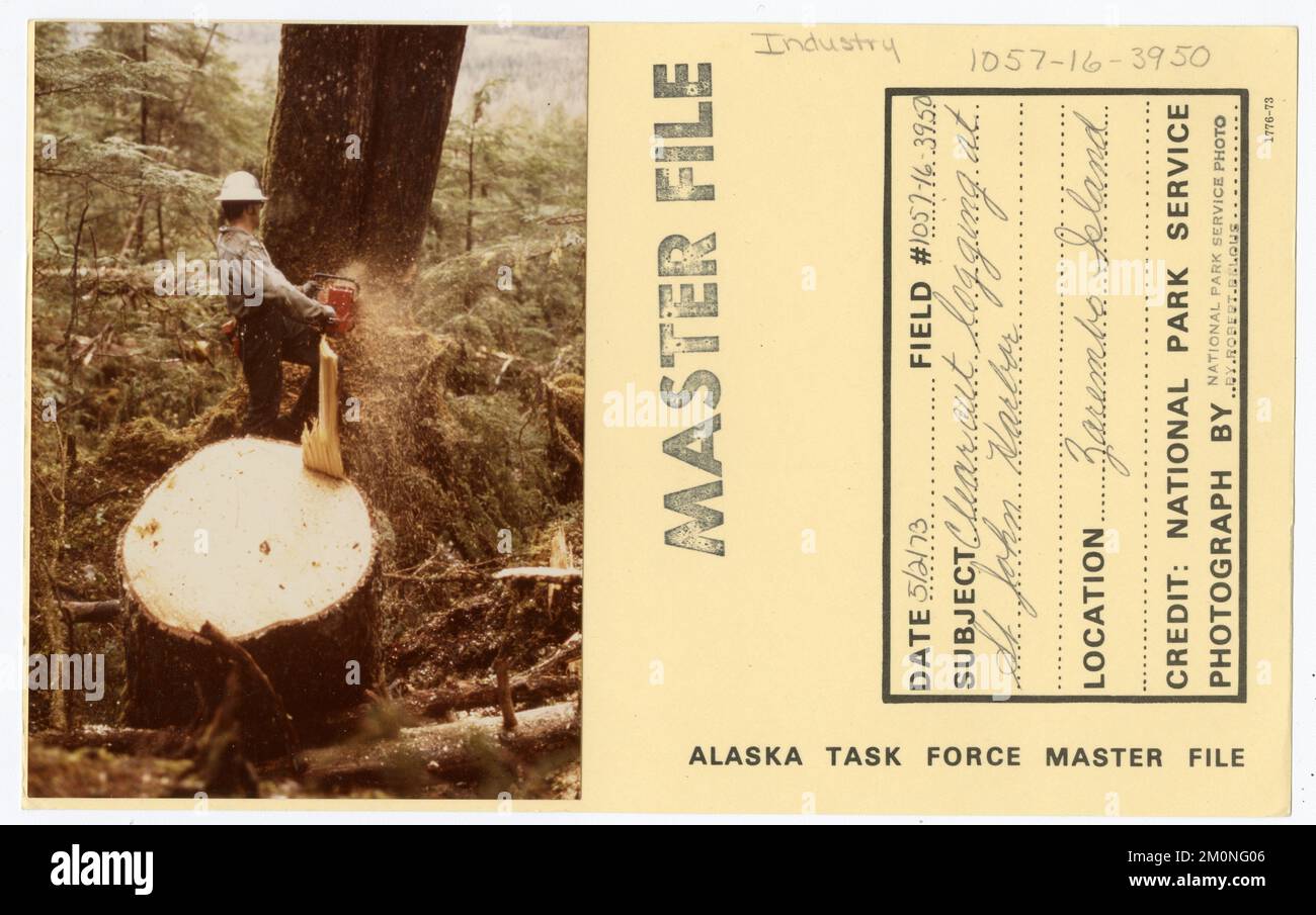 Clearcut logging at St John Harbor. Alaska Task Force Photographs Stock ...